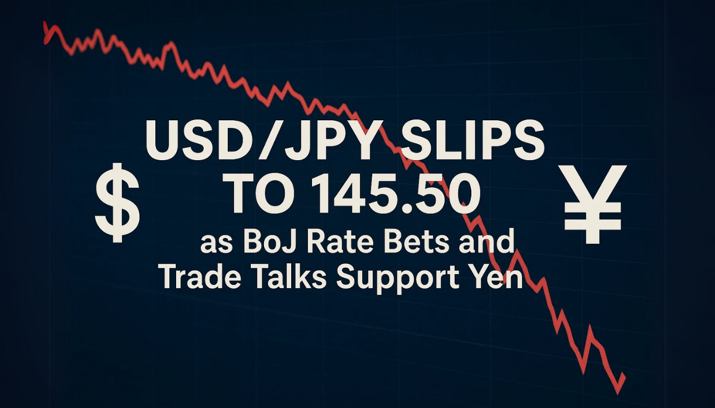 USD/JPY Slips to 145.50 as BoJ Rate Bets and Trade Talks Support Yen - Forex News by FX Leaders