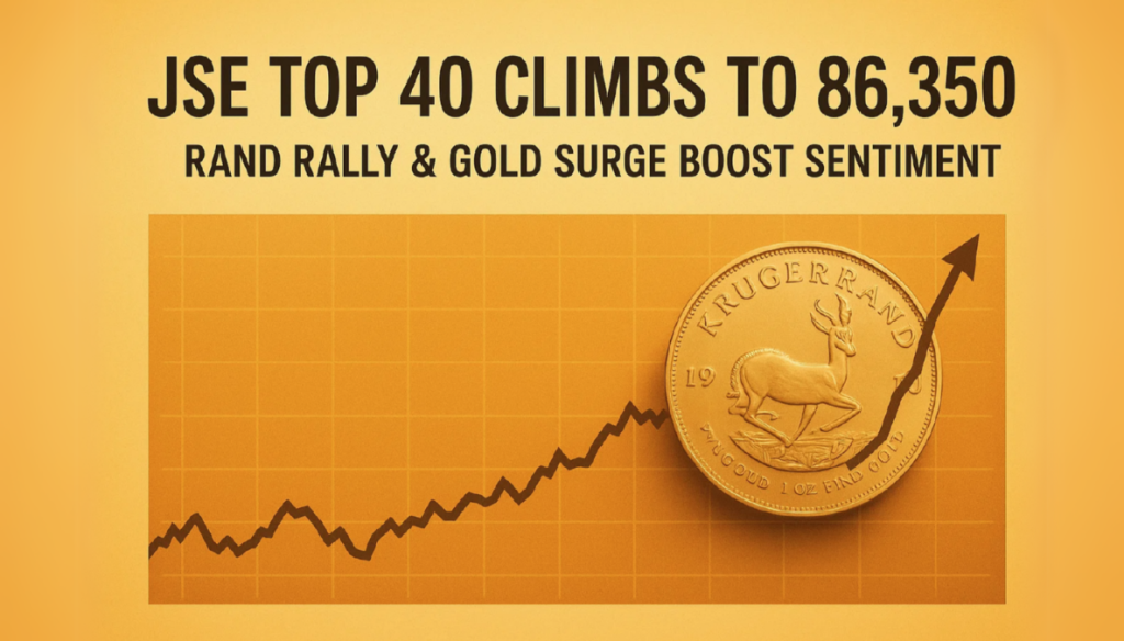 South Africa’s JSE Top 40 Soars to 86,350 as Rand Hits 17.9 and Gold ...