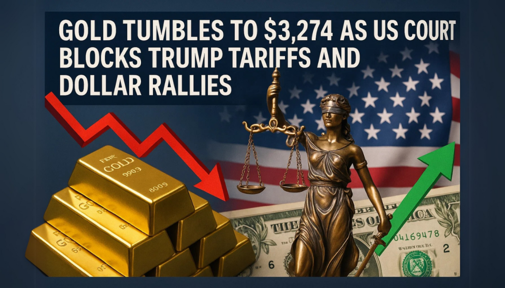Gold Tumbles to $3,274 as US Court Blocks Trump Tariffs and Dollar ...