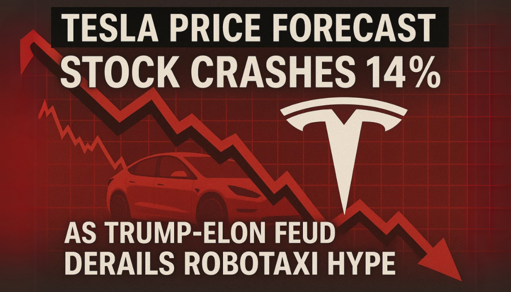 Tesla Price Forecast: Stock Crashes 14% as Trump-Elon Feud Derails ...