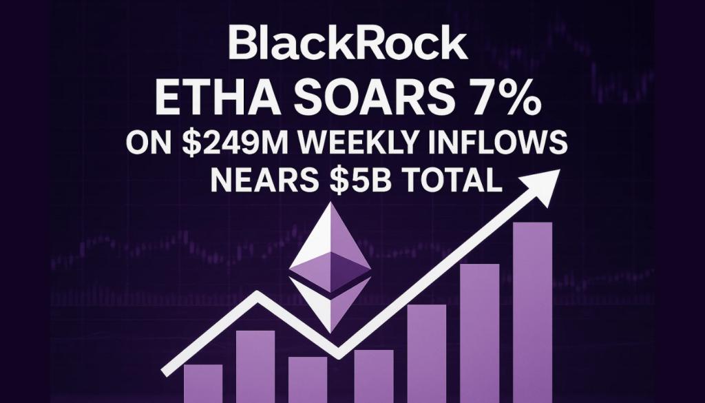 BlackRock’s ETHA Soars 7% on $249M Weekly Inflows, Nears $5B Total - Forex News by FX Leaders