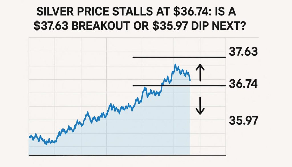 Silver Price Stalls at $36.74: Is a $37.63 Breakout or $35.97 Dip Next ...