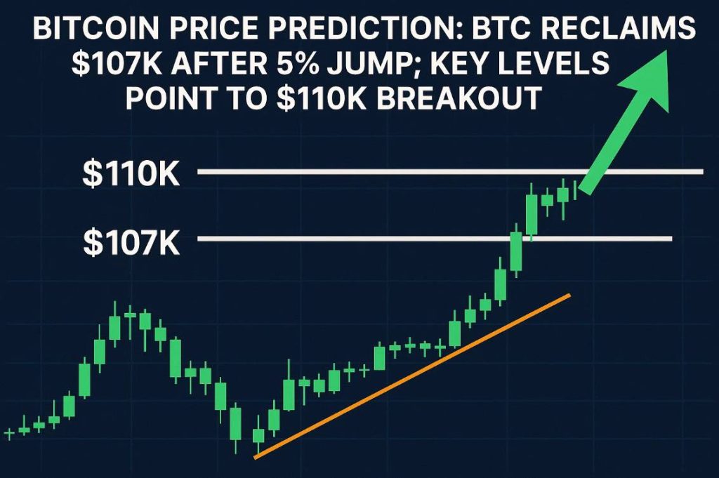 Bitcoin Price Prediction: BTC Reclaims $107K After 5% Jump; Key Levels Point to $110K Breakout ...