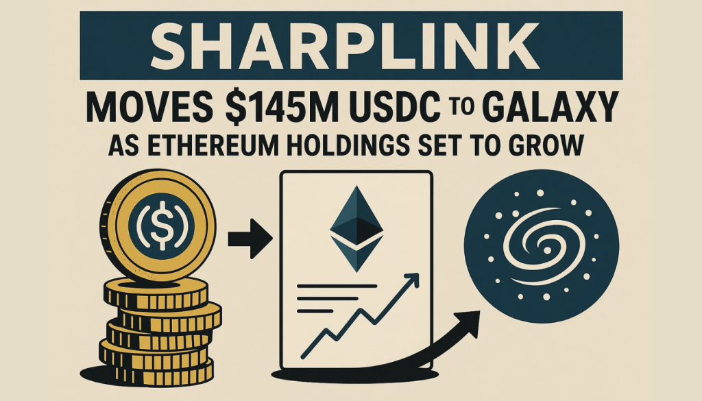 SharpLink Moves $145M USDC to Galaxy as Ethereum Holdings Set to Grow ...