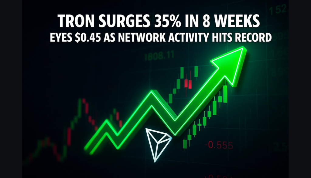 Tron Surges 35% in 8 Weeks, Eyes $0.45 as Network Activity Hits Record - Forex News by FX Leaders