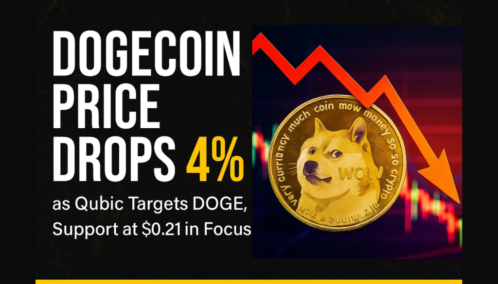 Dogecoin Price Drops 4% as Qubic Targets DOGE, Support at $0.21 in ...