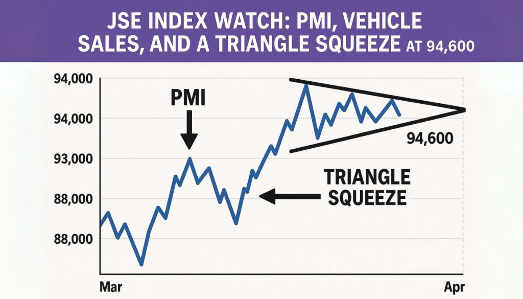 JSE Index Watch: PMI, Vehicle Sales, and a Triangle Squeeze at 94,600 ...