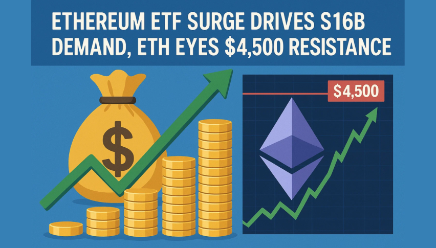 Ethereum ETF Surge Drives $16B Demand, ETH Eyes $4,500 Resistance - Forex News by FX Leaders