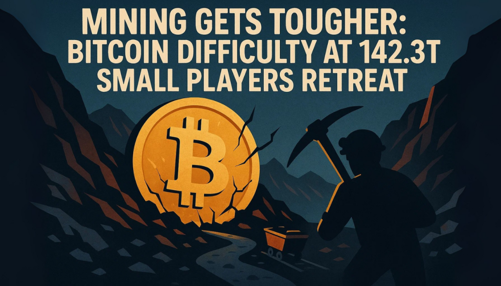 Mining Gets Tougher: Bitcoin Difficulty at 142.3T, Small Players ...