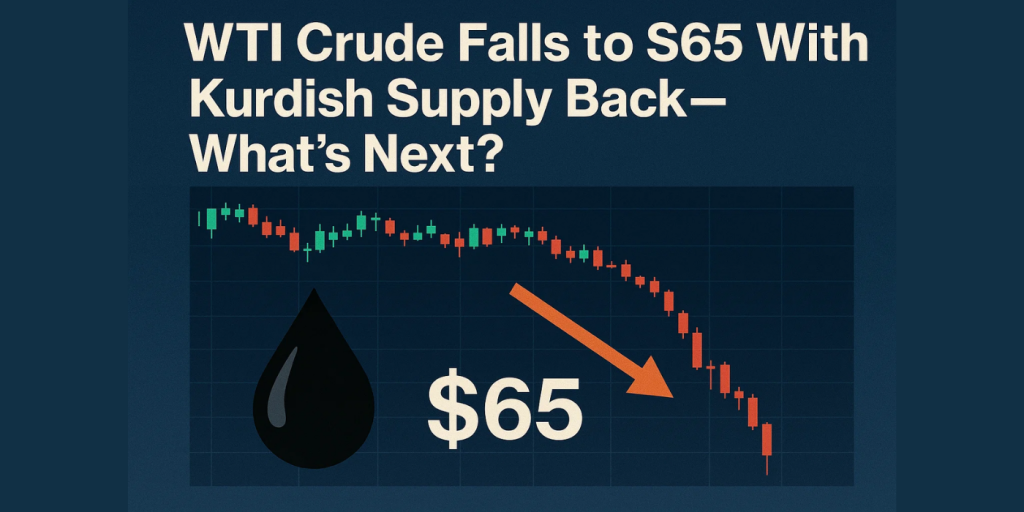 WTI Crude Falls to $65 With Kurdish Supply Back—What’s Next? - Forex ...