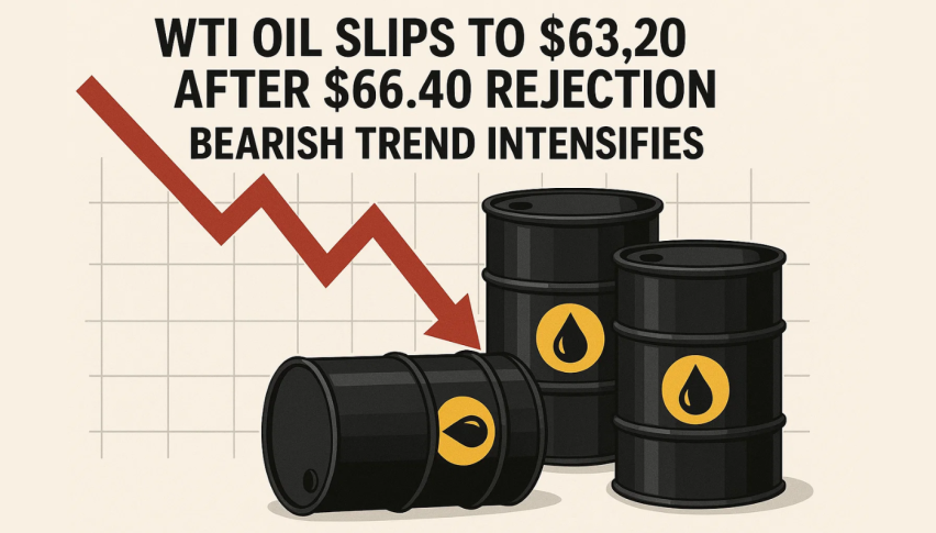 WTI Oil Slips to $63.20 After $66.40 Rejection — Bearish Trend Intensifies - Forex News by FX ...
