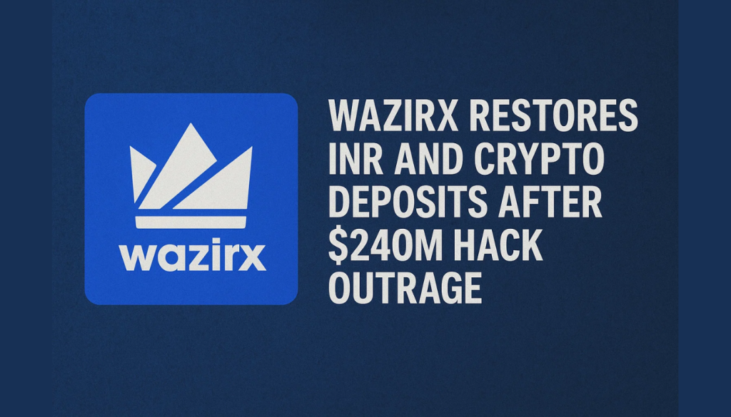 WazirX Restores INR and Crypto Deposits After $240M Hack Outrage ...