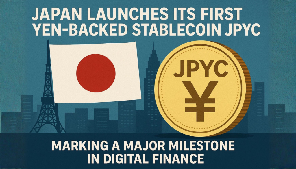 Japan Launches Its First Yen-Backed Stablecoin JPYC, Marking a Major Milestone in Digital ...
