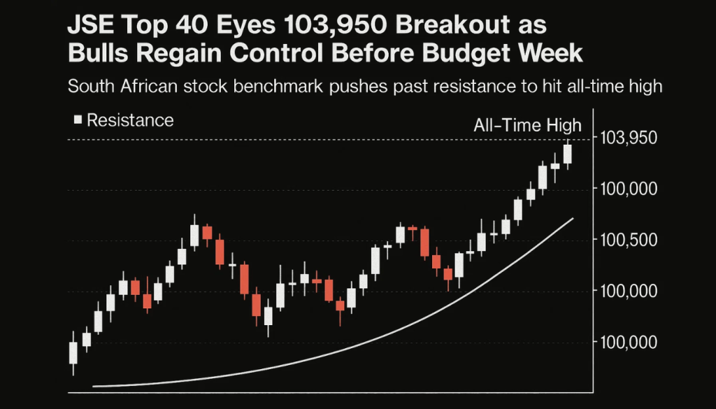 JSE Top 40 Eyes 103,950 Breakout as Bulls Regain Control Before Budget ...