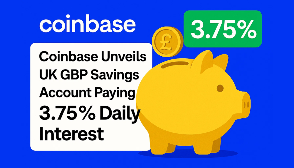 Coinbase Unveils UK GBP Savings Account Paying 3.75% Daily Interest - Forex News by FX Leaders