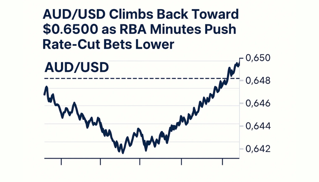 AUD/USD Climbs Back Toward $0.6500 as RBA Minutes Push Rate-Cut Bets ...