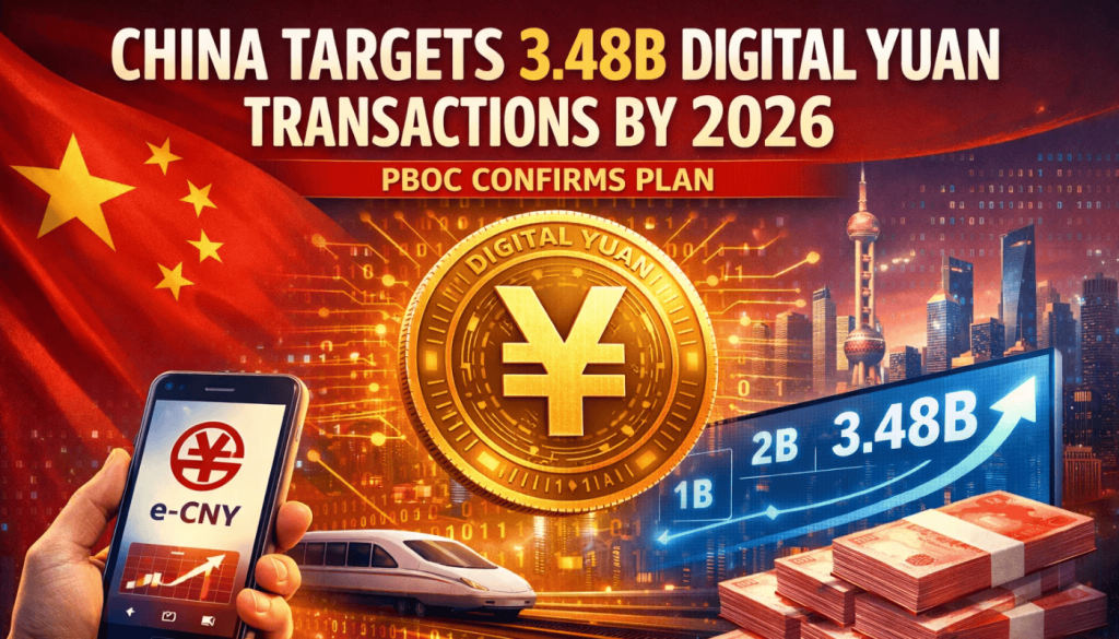 China Targets 3.48B Digital Yuan Transactions by 2026, PBOC Confirms ...