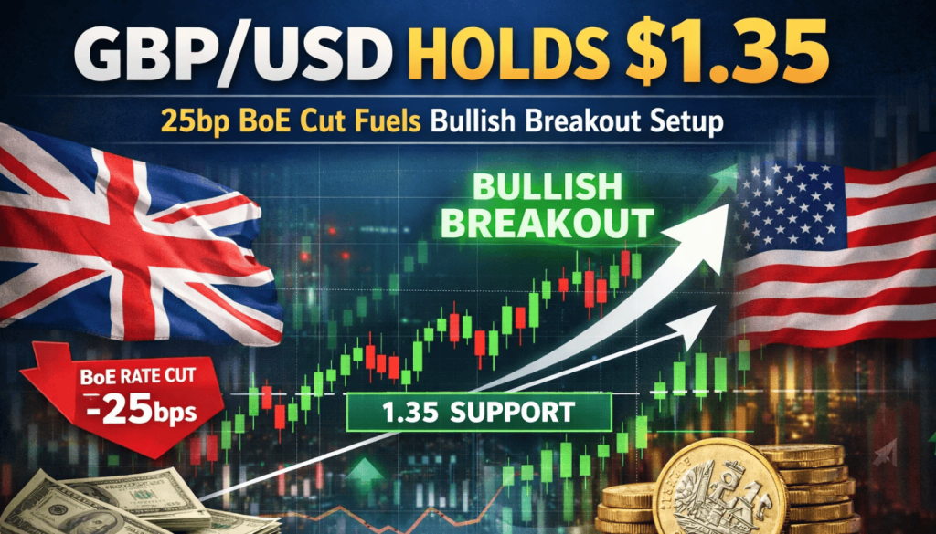 GBP/USD Holds $1.35 as 25bp BoE Cut Fuels Bullish Breakout Setup ...