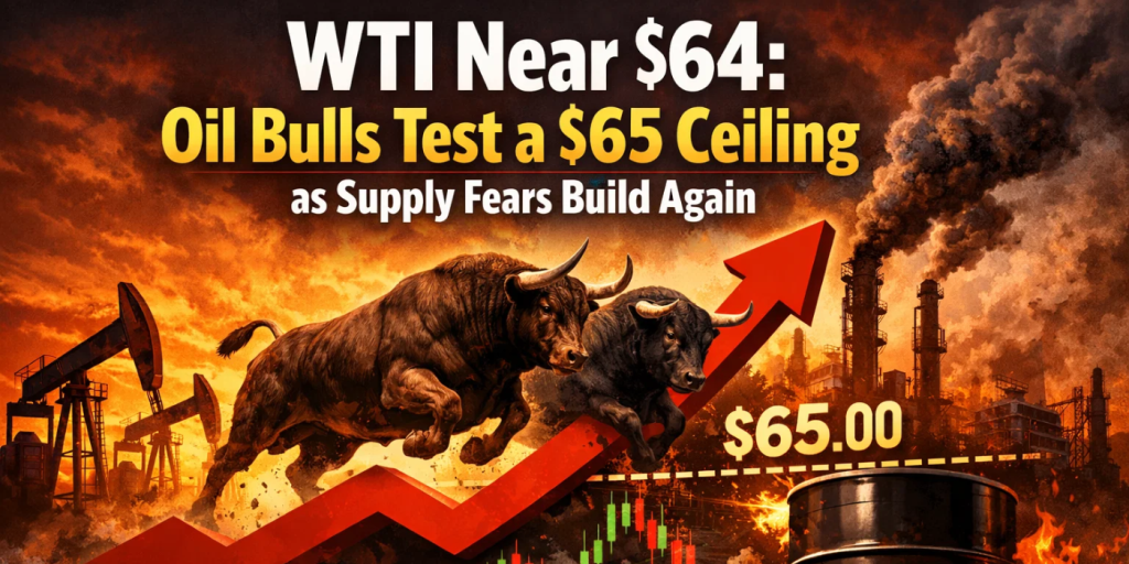 WTI Near $64: Oil Bulls Test a $65 Ceiling as Supply Fears Build Again ...