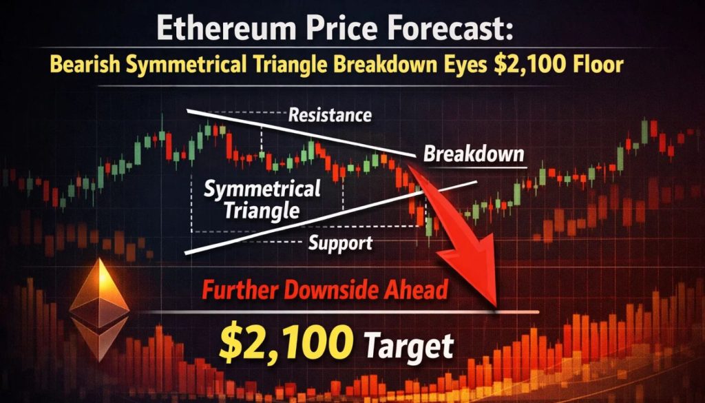 Ethereum Price Forecast: Bearish Symmetrical Triangle Breakdown Eyes ...