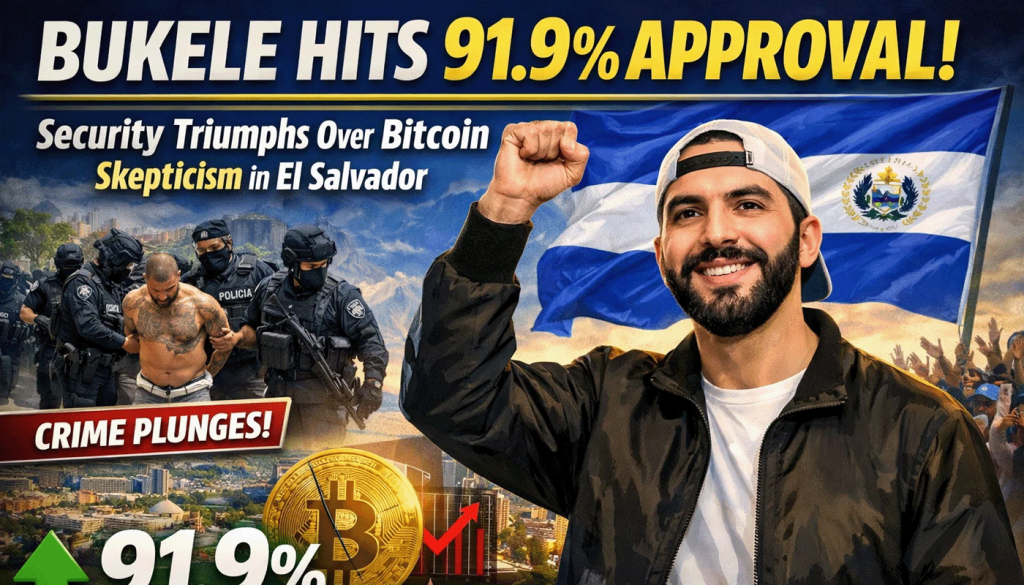 Bukele Hits 91.9% Approval: Security Triumphs Over Bitcoin Skepticism ...
