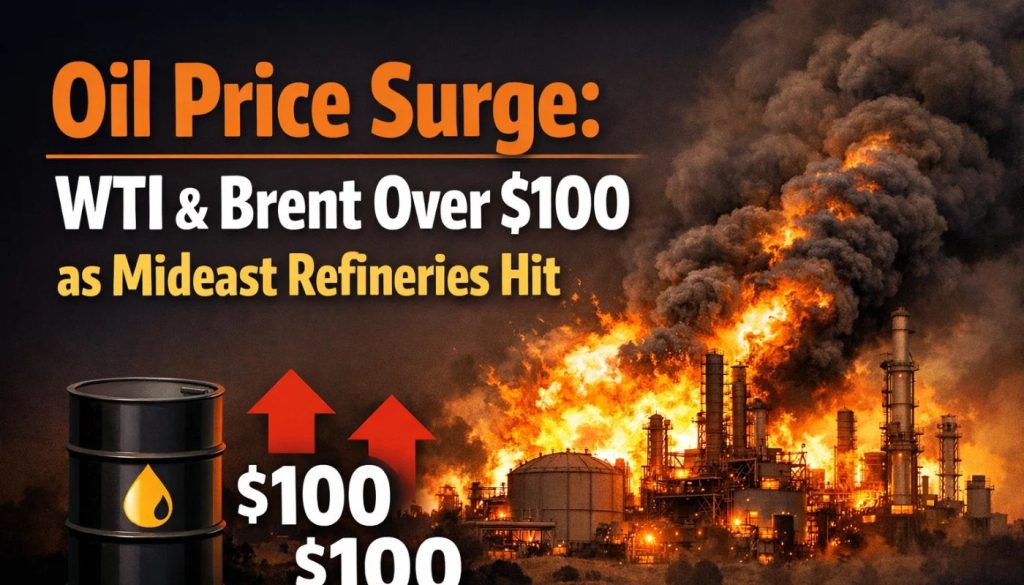 Oil Price Shock: WTI and Brent Explode Past $100 as Middle East ...