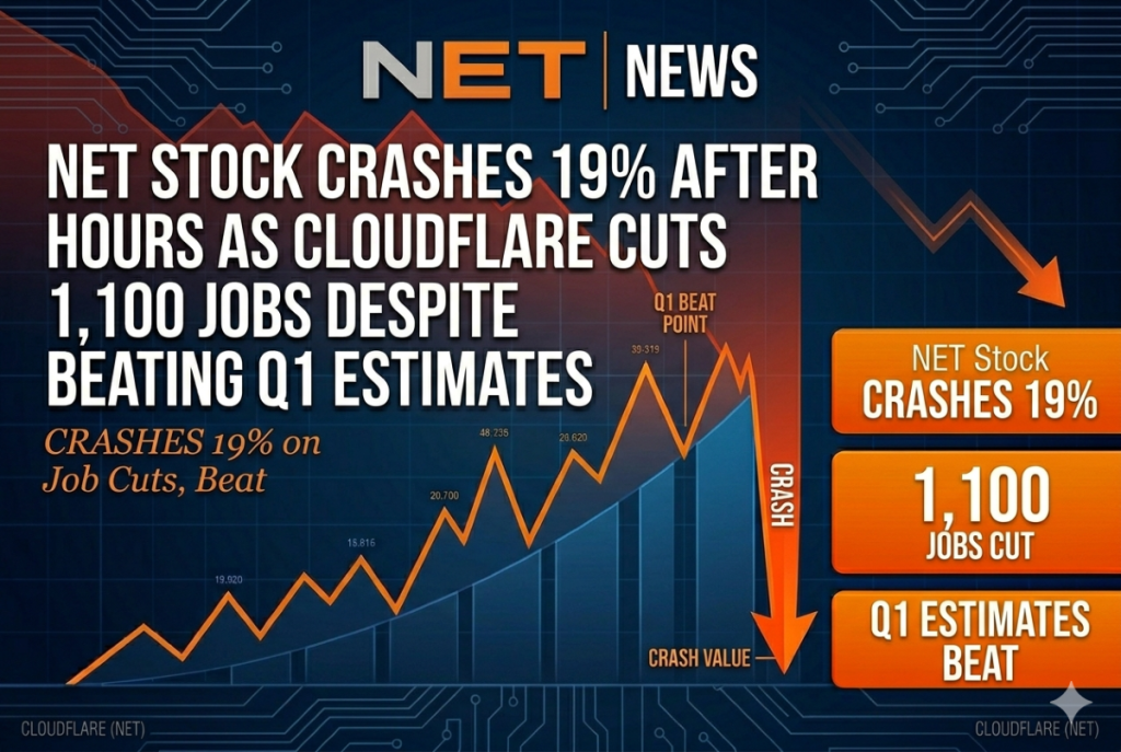 NET Stock Crashes 19% After Hours as Cloudflare Cuts 1,100 Jobs Despite ...