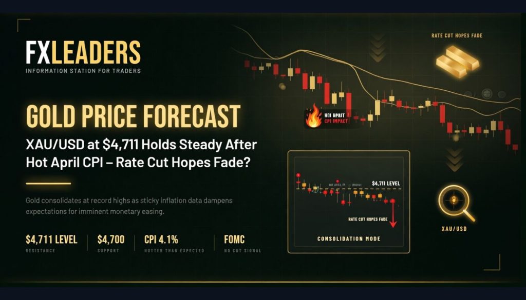 Gold Price Forecast: XAU/USD at $4,711 Holds Steady After Hot April CPI ...