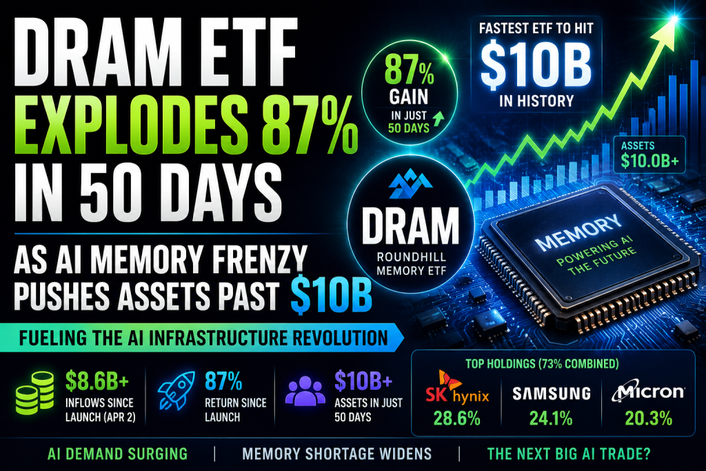 DRAM ETF Explodes 87% in 50 Days as AI Memory Frenzy Pushes Assets Past ...